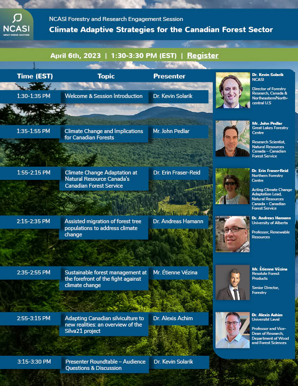 Climate Adaptive Strategies for the Canadian Forest Sector | NCASI