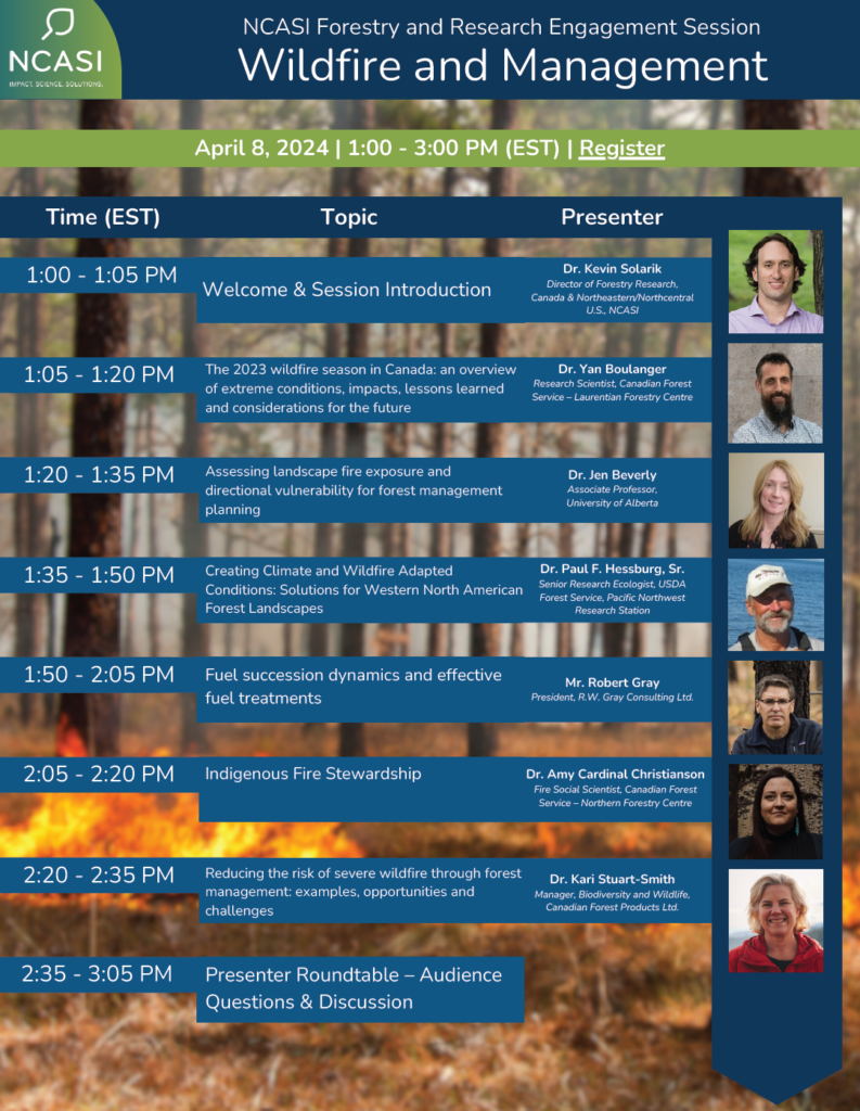 Canadian Forestry Research and Engagement Session on Wildfire and ...